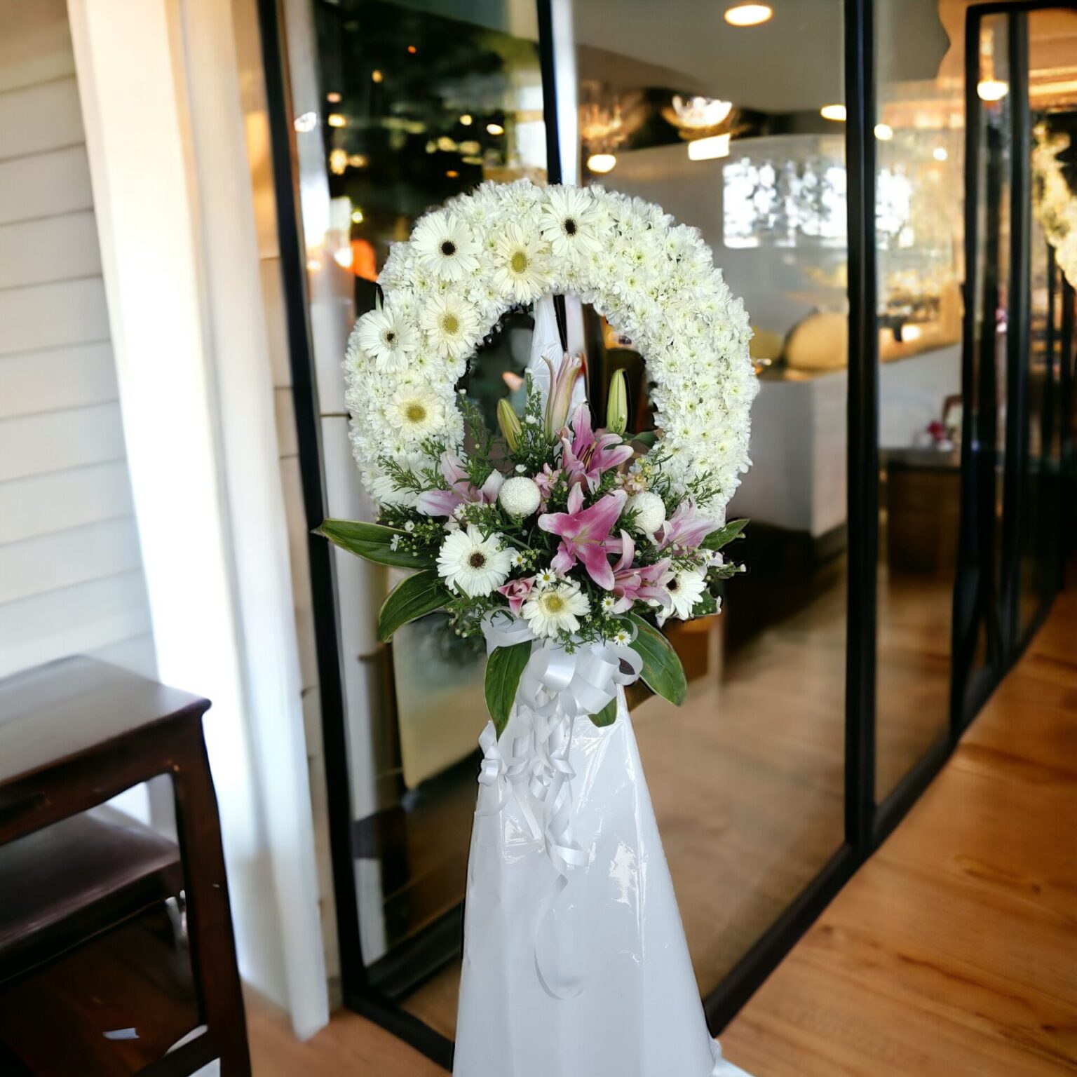 Round Ring wreath stand Online - Blooming. free delivery to petaling jaya