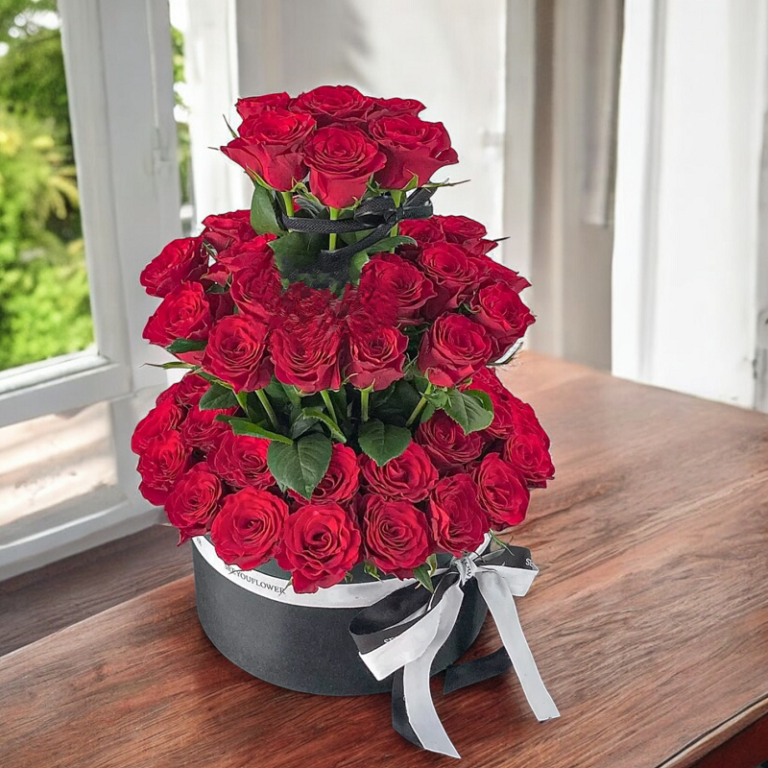 50-60 roses onnline bouquet - Blooming